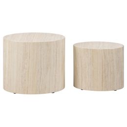 ACTONA GROUP Couchtisch &raquo;Mice 2er Set - oval, skandinavisch & modern, pflegeleicht, Komplettset&laquo; Couchtisch, Beistelltisch, moderne ovale Form (Set, 2