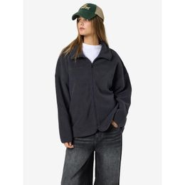 Noisy may Damen Noisy may Fleecejacke &raquo;NMCOZY L/S ZIP SWEATER JRS NOOS&laquo; Polyester, relaxed fit grau L