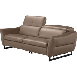 Egoitaliano 2,5-Sitzer &raquo;Dafne, elegantes Designsofa mit hohem Sitzkomfort&laquo; wahlw. mit elektrischer Relaxfunktion, Kopfteile manuell verstellbar wei&szlig; Leder &raquo;BULL&laquo; 