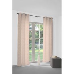 WIRTH Vorhang &raquo;Telfort&laquo; &Ouml;sen 1 Stk. tlg. orange Jacquard, Baumwolle, Polyester 145cm, &Ouml;sen, 132cm