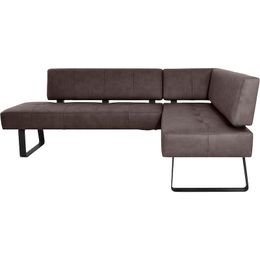 K+w Komfort & Wohnen K+W Komfort & Wohnen Eckbank &raquo;Spider II&laquo; Sitzsteppung, bequem durch Sandwichbauweise, 2 Stellma&szlig;e braun B/H/T: 195cm x 88cm x 165cm, Microfaser 1, 