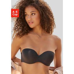 Lascana Multiway-BH mit verschiedenen Tragevarianten, BH ohne Tr&auml;ger, T-Shirt-BH schwarz 80, Cup E Multiway-BH