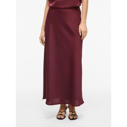 Vila Damen Maxirock &raquo;VIELLETTE HW LONG SKIRT - NOOS&laquo; Kunstfaser rot 36