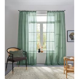 Bruno Banani Gardine &raquo;Linus&laquo; Kr&auml;uselband 1 Stk. tlg. 1 Schal, eingewebte Querstreifen, verschiedene Gr&ouml;&szlig;en gr&uuml;n Polyester 225cm, Kr&auml;uselband, 130cm