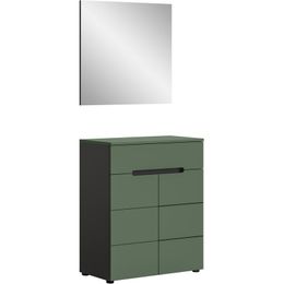 Home Affaire Garderoben-Set &raquo;REHAT, TOPSELLER!, 2-teilig, Breite 80cm, individuell erweiterbar&laquo; bestehend aus: Garderobenspiegel und Schuhkommode, 2 