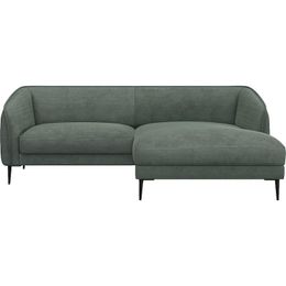 FLEXLUX Ecksofa &raquo;Belle Designsofa, bequem durch Kaltschaum im Sitz&laquo; Skandinavisches Design, In hochwertiger Verarbeitung, B/T 218/149 cm gr&uuml;n 85% 