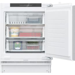 Siemens Einbaugefrierschrank iQ500 &raquo;GU21NADE0&laquo; 82 cm hoch 59,8 cm breit Elektronischer Temperaturregelung silber