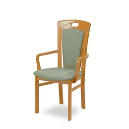 Home Affaire Esszimmerstuhl &raquo;FERDI, Armlehnstuhl, Made in Italy, Massivholz&laquo; () 1 Stk.Bezug Feinstruktur (wasser-und fleckabweisend) oder Struktur 