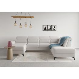 Sit & More sit&more Wohnlandschaft &raquo;Sinatra U-Form&laquo; optional mit Kopfteilverstellung und Armteilfunktion, Metallf&uuml;&szlig;e silber 98% Polyester, 2% Polyamid B/H/T: 