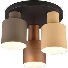 Trio Leuchten Deckenleuchte &raquo;AGUDO, Deckenlampe &Oslash;30cm Wohnzimmer 3-flammig exkl 3xE27 max 40W&laquo; E27 1 Stk. warmwei&szlig; - kaltwei&szlig; mehrfarbige 