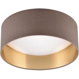 REALITY LEUCHTEN LED Deckenleuchte &raquo;LOCARNO, runde LED Deckenlampe mit Stoffschirm, &Oslash; 30 cm H&ouml;he 11 cm&laquo; LED-Board 1 Stk. Warmwei&szlig; 12W LED warmwei&szlig; 