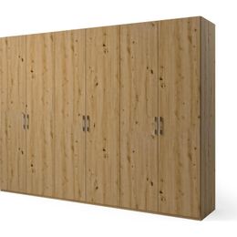 set one by Musterring Dreht&uuml;renschrank &raquo;Henderson&laquo; in 2 Breiten, inkl. Fachb&ouml;den und Kleiderstangen braun Holzwerkstoff B/H/T: 301cm x 223cm x 60cm, 