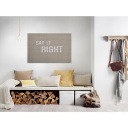 A.S. Cr&eacute;ation Leinwandbild &raquo;message&laquo; Kunst Spr&uuml;che 1 Stk. tlg. Keilrahmen Bild Steinoptik Schriftzug Leinwand-Bild Wohnzimmer modern bunt Holz, Stahl B/H/T: 90cm x 