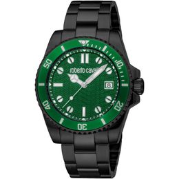 Roberto Cavalli Herren Roberto Cavalli Quarzuhr &raquo;Men&laquo; Armbanduhr, Herrenuhr, analog schwarz Einheitsgr&ouml;&szlig;e