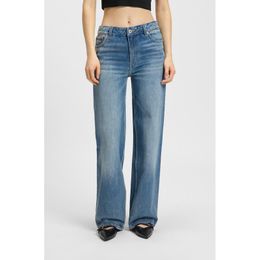 Hugo Damen Hugo 5-Pocket-Jeans &raquo;Gamala&laquo; Mid Rise im Baggy Fit blau 30, L&auml;nge 34