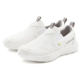 John Devin Herren Sneaker &raquo;Freizeitschuh, Halbschuh, Slipper, Turnschuh, Slip-On-Sneaker&laquo; zum Reinschl&uuml;pfen Unisex VEGAN wei&szlig; 47