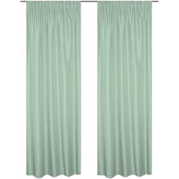 Vorhang &raquo;MAITE&laquo; Multifunktionsband 2 Stk. tlg. gr&uuml;n Polyester 245cm, Multifunktionsband, 135cm