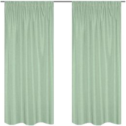 Vorhang &raquo;MAITE&laquo; Multifunktionsband 2 Stk. tlg. gr&uuml;n Polyester 175cm, Multifunktionsband, 135cm