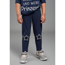 Kidsworld M&auml;dchen Kidsworld Leggings &raquo;S&uuml;&szlig;e Leggings mit Sternenapplikation f&uuml;r kleine M&auml;dchen&laquo; Warme Leggings mit Sternen, extra-eng geschnittene Slim