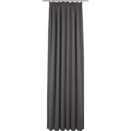 WIRTH Vorhang &raquo;Newbury&laquo; Kr&auml;uselband 1 Stk. tlg. grau Jacquard, Baumwolle, Polyester 125cm, Kr&auml;uselband, 65cm