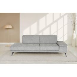Die PlanBar Recamiere &raquo;MP-IN20126 mit Kaltschaum-Polsterung&laquo; mit Kopfteilverstellung, wahlweise mit Drehsitz-Funktion grau 100% Polyester B/H/T: 230cm