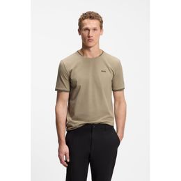 BOSS Green Herren BOSS Green T-Shirt &raquo;Taul Stretch-Baumwoll-Pique&laquo; aus softem Stretch-Baumwoll-Piqu&eacute;, Regular Fit, K&uuml;hlend beige 4XL