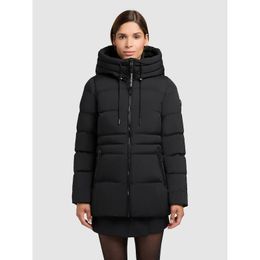 Khujo Damen Khujo Steppjacke &raquo;MATLA&laquo; mit Kapuze Rei&szlig;verschlusstaschen mit Fleecefutter, eine &Auml;rmeltasche schwarz L (40)