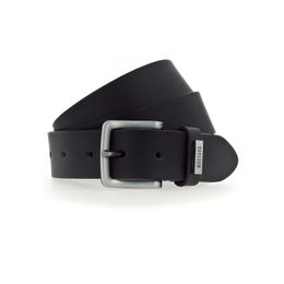 Mustang Herren Mustang Lederg&uuml;rtel &raquo;"Wayne"&laquo; mit benieteter Schlaufe, unifarben, im Casual-Design schwarz 85