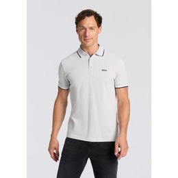 BOSS Green Herren BOSS Green Poloshirt &raquo;Paddy Regular Fit&laquo; atmungsaktive Piqu&eacute;-Webstruktur, Flachstrickkragen, gerader Schnitt grau XL
