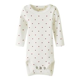 Lil' Atelier Baby Langarmbody &raquo;NBFGAGO LS SLIM BODY LIL NOOS&laquo; Baumwollmischung wei&szlig; 74, N-Gr
