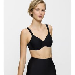 Triumph B&uuml;gel-BH &raquo;Modern Soft+Cotton W&laquo; mit dezenten Glanz-Streifenmuster und breiten Tr&auml;gern schwarz 90, Cup C B&uuml;gel-BH