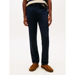 Tommy Hilfiger Herren 5-Pocket-Hose &raquo;PUNTO MILANO&laquo; Straight Leg Fit, mit raffinierten B&uuml;gelfalten, ganzen Tag flexibel blau 33, L&auml;nge 32