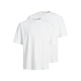Jack & Jones Jack & Jones Herren Rundhalsshirt &raquo;JJEBRADLEY TEE SS O-NECK 2PK MP NOOS&laquo; Packung, 2 Baumwolle, relaxed fit wei&szlig; L