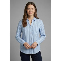 s.Oliver Damen s.Oliver Langarmbluse im Streifen-Design und aus Viskose blau 44