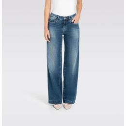 MAC Damen MAC Stretch-Jeans &raquo;RICH PALAZZO&laquo; Naht-Details an den Ges&auml;&szlig;taschen 42, L&auml;nge 32