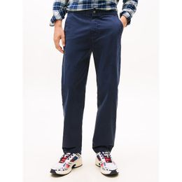 Tommy Jeans Herren Chinohose &raquo;SONNY&laquo; Twill aus Stretch-Baumwolle, Tapered Fit blau 32, L&auml;nge 32