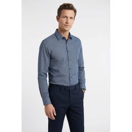 OLYMP Herren OLYMP Langarmhemd &raquo;No 6 six&laquo; super slim, New York Kentkragen, gemustert, Businesshemd blau 39, N-Gr