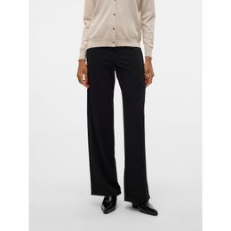 V&eacute;ro Moda Vero Moda Damen Schlupfhose &raquo;VMBERLIN ZAMIRA MW WIDE PANT NOOS&laquo; Materialmix schwarz L (40), L&auml;nge 34