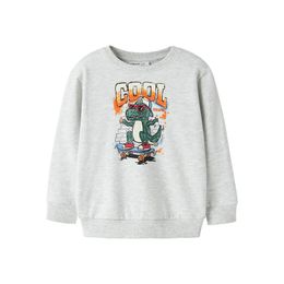 name it Jungen Sweatshirt &raquo;NMMLORENZO LS NREG SWEAT BRU BOX&laquo;, Baumwolle, regular fit grau 92