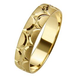 Firetti Unisex Trauring &raquo;Schmuck Geschenk Gold 375 Hochzeit Ehering "LIEBE"&laquo; Made in Germany, wahlweise mit oder ohne Brillant gold 18, ohne Brillant,