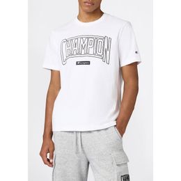 Champion Herren T-Shirt &raquo;COLLEGE Relax Fit Crewneck T-Shirt&laquo; Kurzarm, mit Rundhalsausschnitt, aus Baumwolle wei&szlig; S