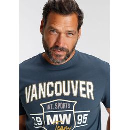 MAN'S WORLD Man's World Herren T-Shirt Kurzarm, bedruckt, Rundhalsausschnitt, aus Baumwolle blau XL (56/58)