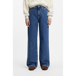BOSS Orange Damen BOSS Orange Weite Jeans &raquo;MARLENE HR 10.0 Premium Damenmode&laquo; mit hohem Bund blau 31, L&auml;nge 34