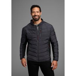 MAN'S WORLD Man's World Herren Steppjacke ohne Kapuze mit Rei&szlig;verschlusstaschen, mit Brusttasche, mit Innentaschen grau 4XL