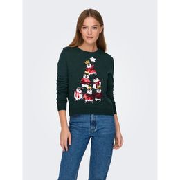 Only Damen Only Weihnachtspullover &raquo;ONLXMAS PENGUIN TREE LS O-NECK RP KNT&laquo; S