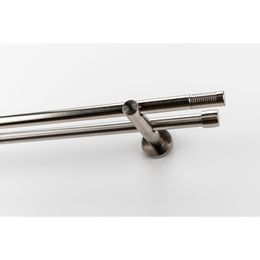 Garesa Gardinenstange &raquo;Alana&laquo; 2 l&auml;ufig-l&auml;ufig silber B/L: 140cm, 2 l&auml;ufig