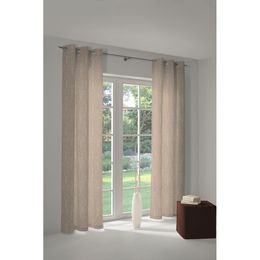 Adam Vorhang &raquo;Easy Diamond&laquo; &Ouml;sen 1 Stk. tlg. aus 100% Bio-Baumwolle braun Jacquard, Baumwolle (Bio-Baumwolle) 225cm, &Ouml;sen, 145cm