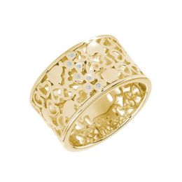 Firetti Damen Fingerring &raquo;Schmuck Geschenk Silber 925 Silberring Herzen&laquo; Made in Germany - mit Zirkonia (synth.) gold 54, Silber 925 (Sterlingsilber),
