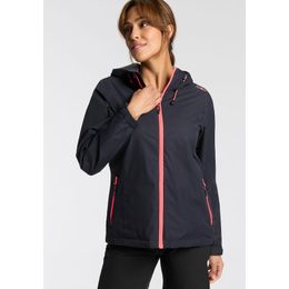 CMP Damen CMP Regenjacke &raquo;WOMAN JACKET FIXED HOOD&laquo; mit Kapuze wasserdicht, winddicht, atmungsaktiv, schnell trocknend grau 40