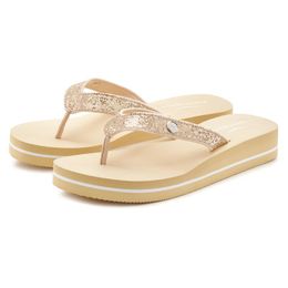 Venice Beach Damen Badezehentrenner &raquo;Sandale, Badeschuh, Badelatsche, Flip Flop, Badeschlappe, Pantolette&laquo; Zehentrenner mit wasserabweisender und 